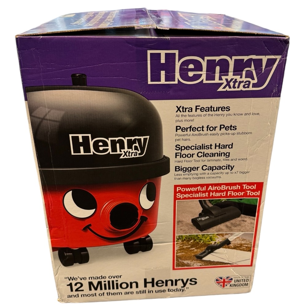 Like New NUMATIC Henry Xtra HVX200 Cylinder Bagged Vacuum Cleaner Red ...